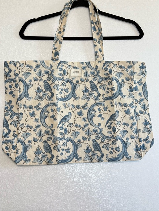 Sezane | Bags | Sezane X Antionette Poisson Collab Tote Bag Cream Blue ...